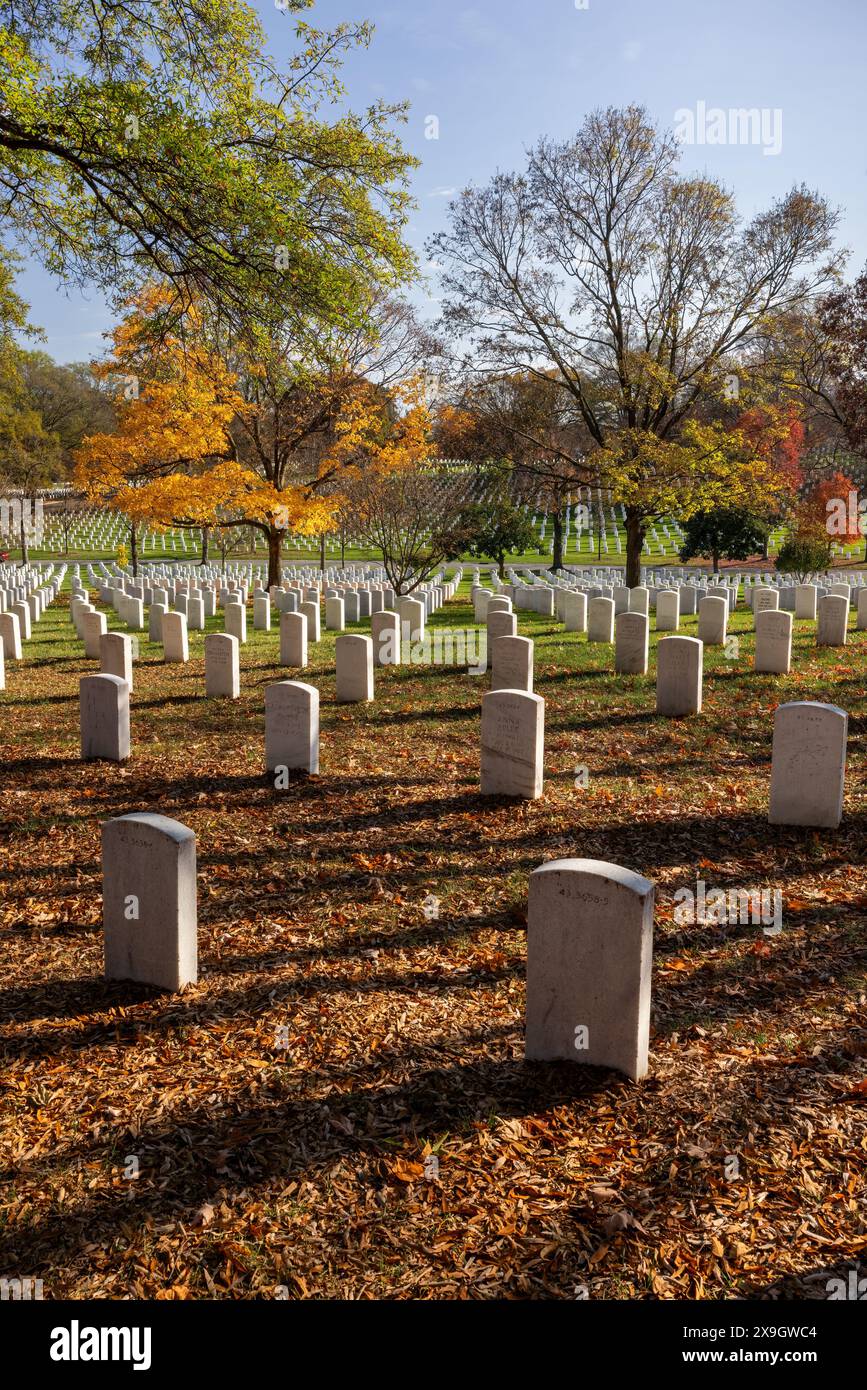 Arlington National Cemetery in autumn, Washington, DC Stock Photo - Alamy