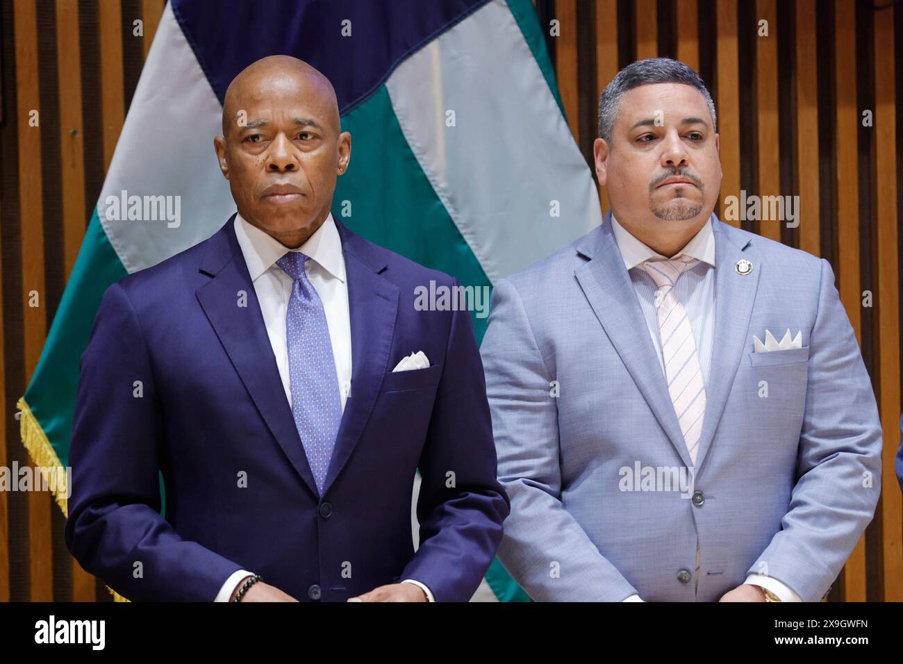 One Police Plaza, New York, USA, May 31, 2024 - Mayor Eric Adams and ...