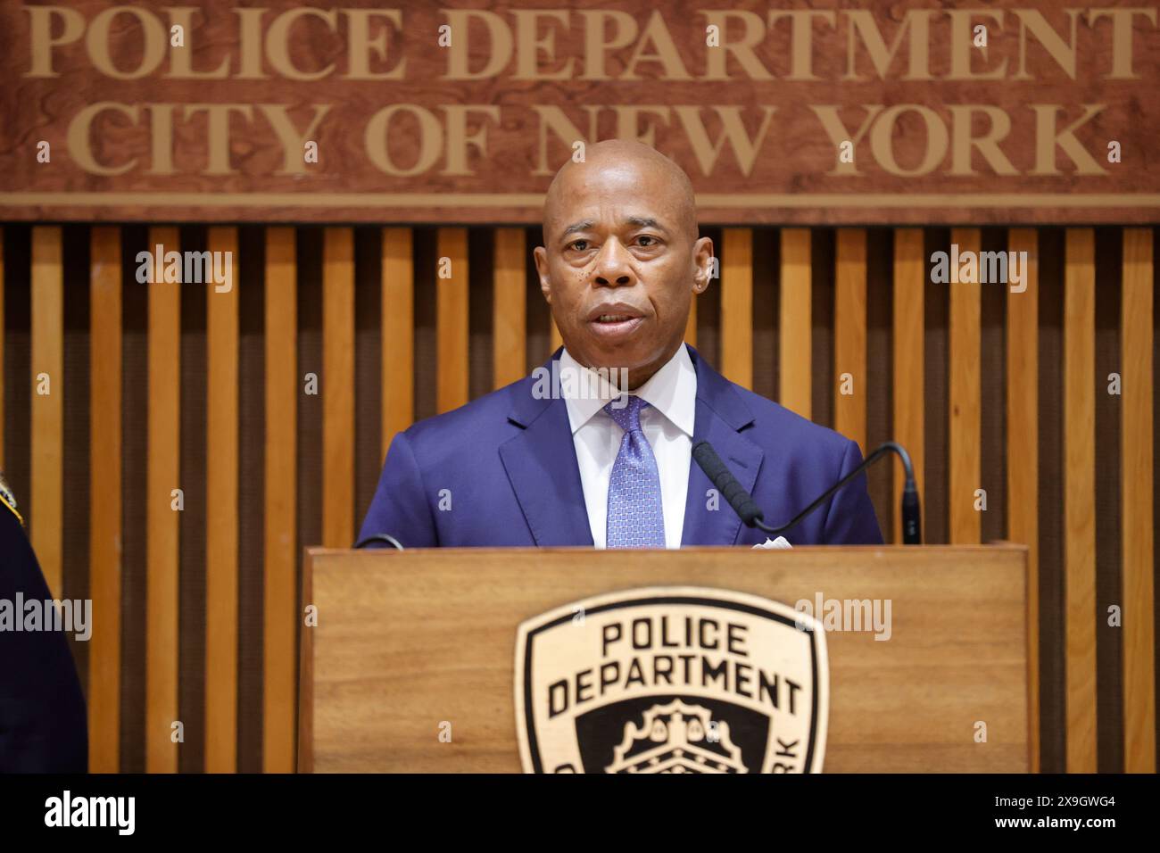 One Police Plaza, New York, USA, May 31, 2024 - Mayor Eric Adams and ...