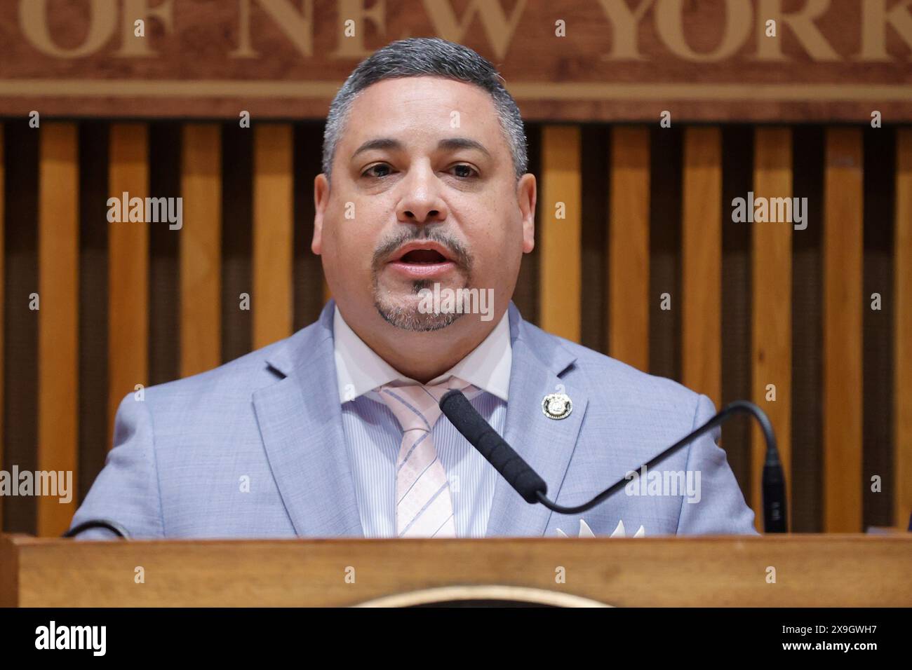 One Police Plaza, New York, USA, May 31, 2024 - Mayor Eric Adams and ...