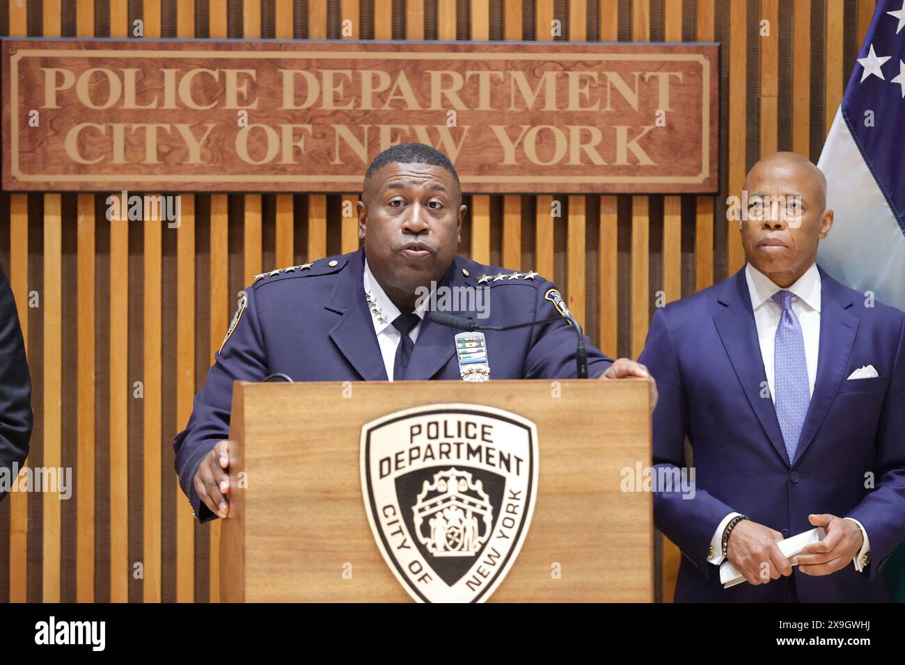 One Police Plaza, New York, USA, May 31, 2024 - Mayor Eric Adams and ...