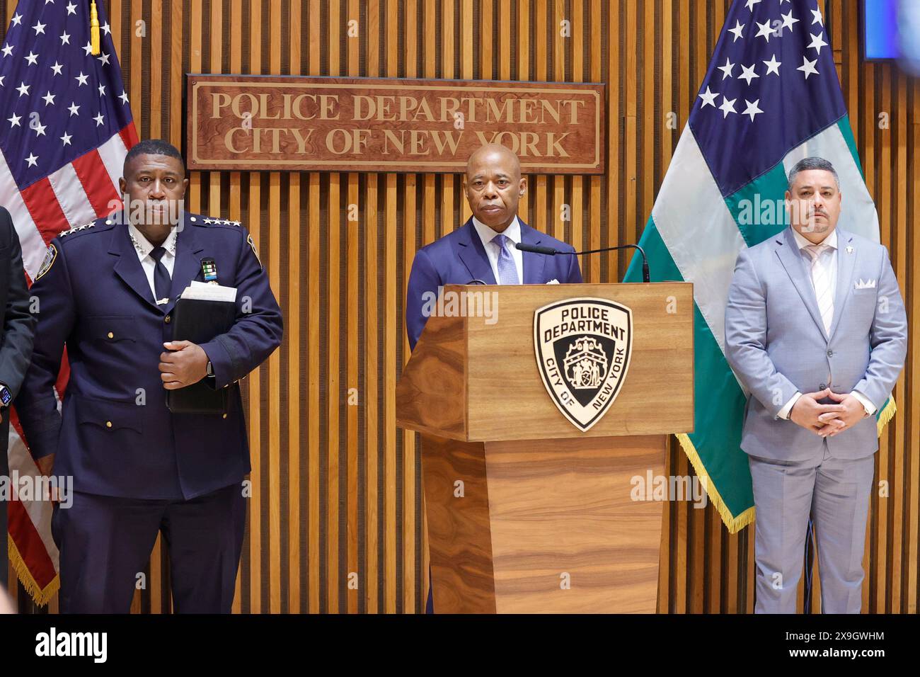One Police Plaza, New York, USA, May 31, 2024 - Mayor Eric Adams and ...