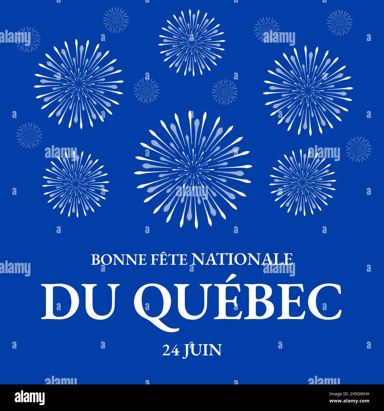 Happy Quebec Day typography poster in French. Canadian National holiday ...