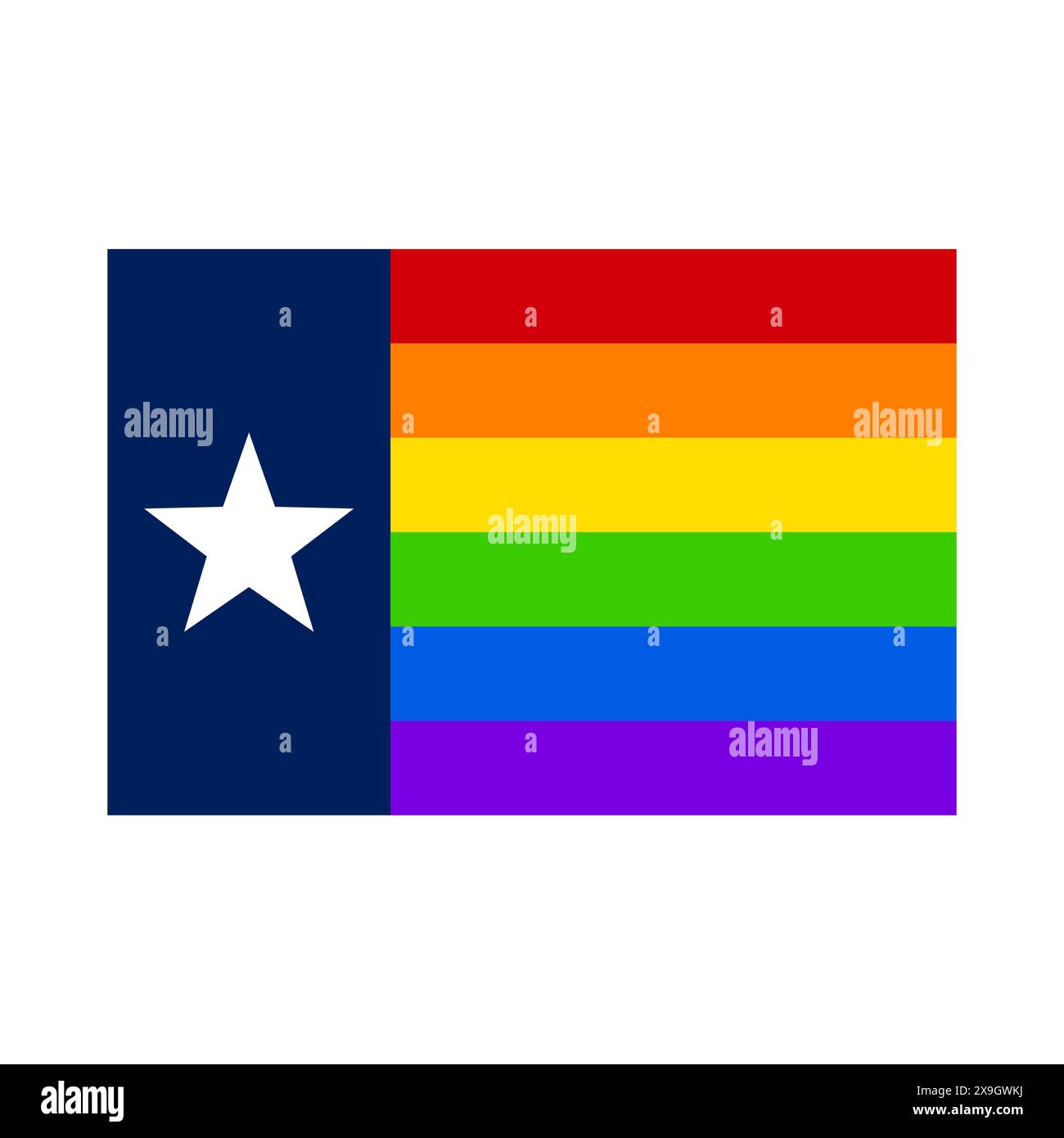 Texas rainbow LGBT flag. LGBTQ pride month sign. Vector template for ...