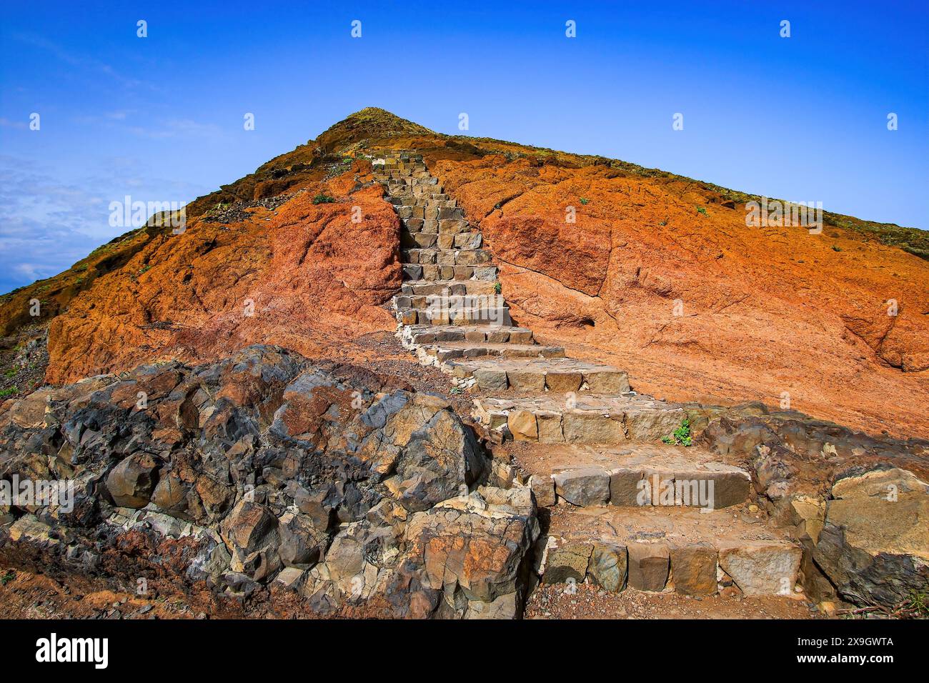 Stone stairs on the trail to the Ponta de São Lourenço (tip of St ...