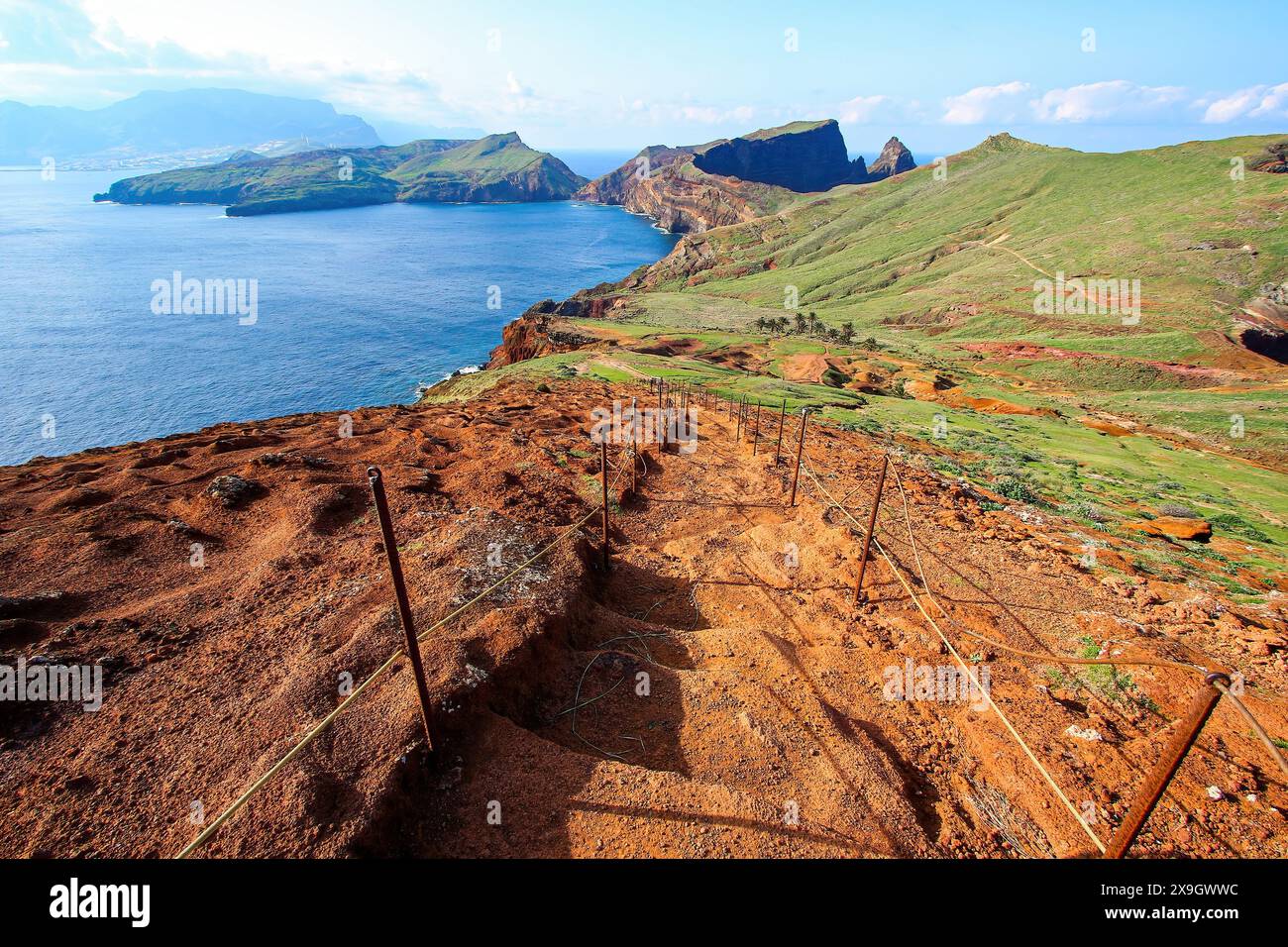 Dirt stairs on the trail to the Ponta de São Lourenço (tip of St ...