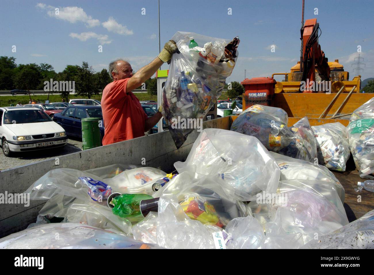 a garbage at the waste collection, waste separation and recycling ...