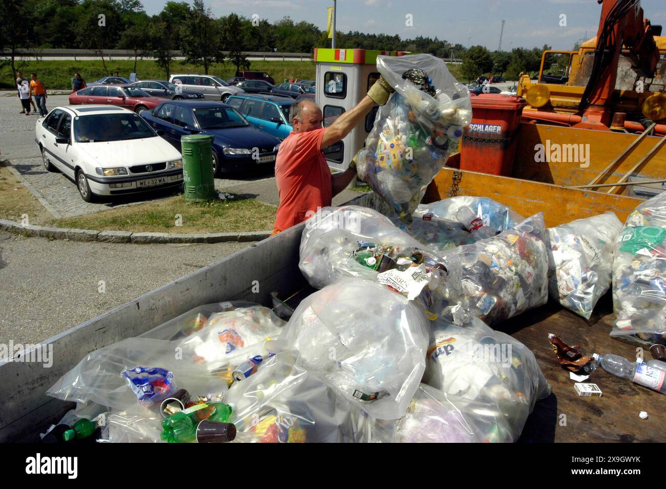 a garbage at the waste collection, waste separation and recycling ...