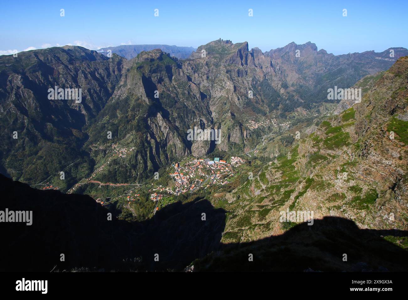 View of the village of Curral das Freiras (Corral of the Nuns ...