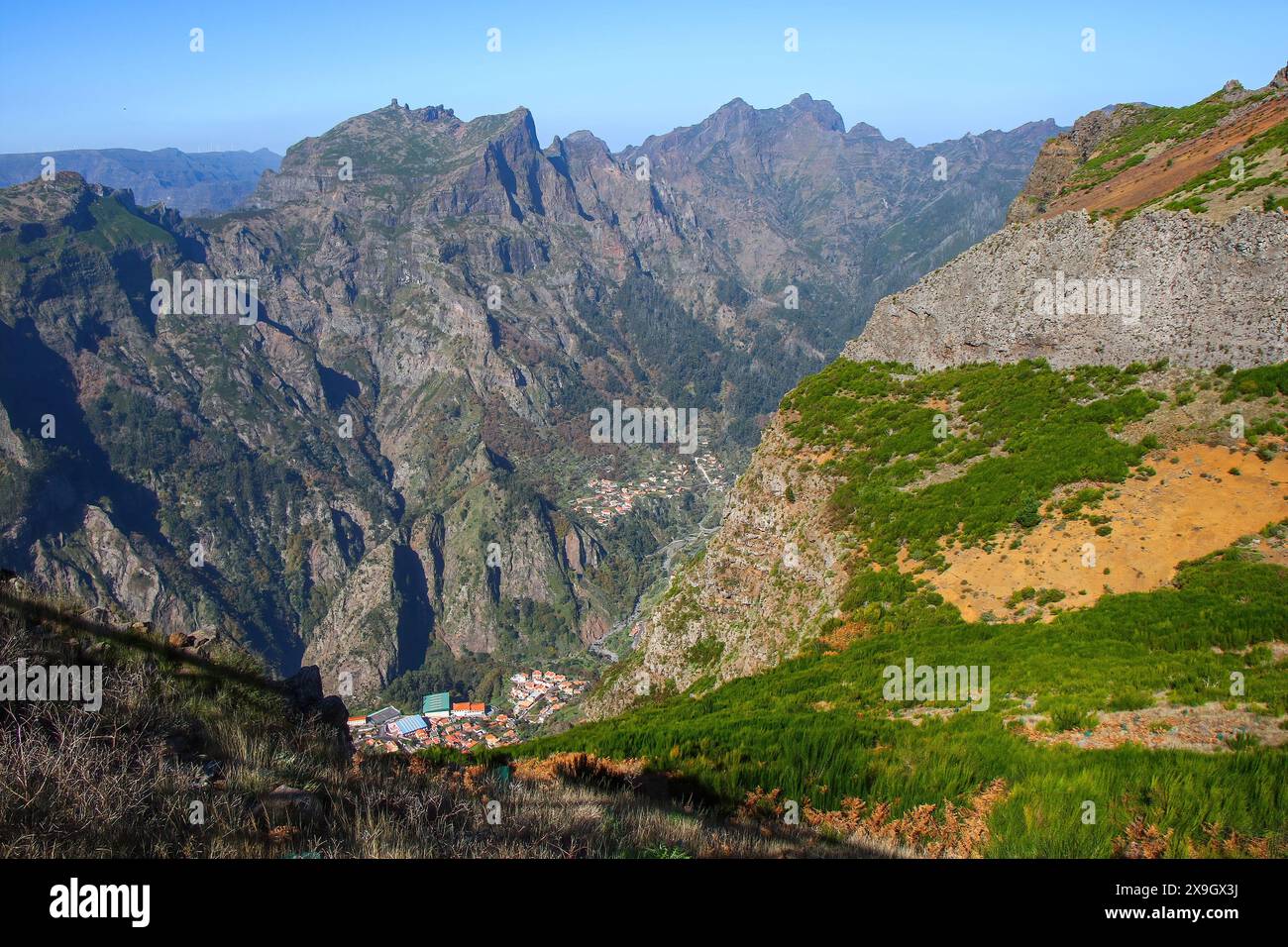 View of the village of Curral das Freiras (Corral of the Nuns ...