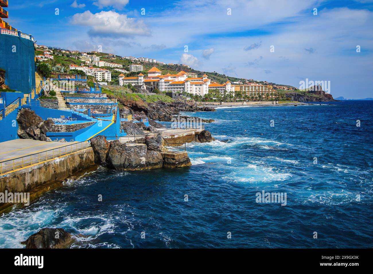 Hotel Riu Madeira in Caniço on the southern coast of Madeira island ...
