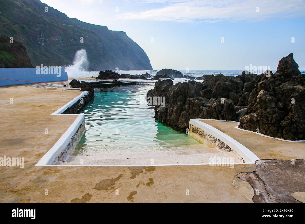 Piscinas Naturais (natural pools) of Porto Moniz among lava rocks on ...