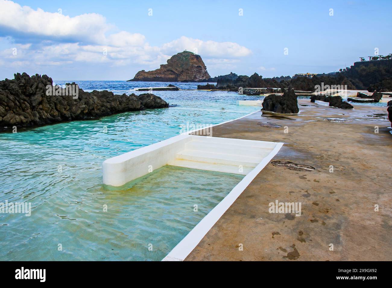 Piscinas Naturais (natural pools) of Porto Moniz among lava rocks on ...
