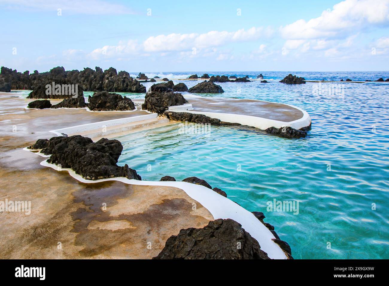 Piscinas Naturais (natural pools) of Porto Moniz among lava rocks on ...