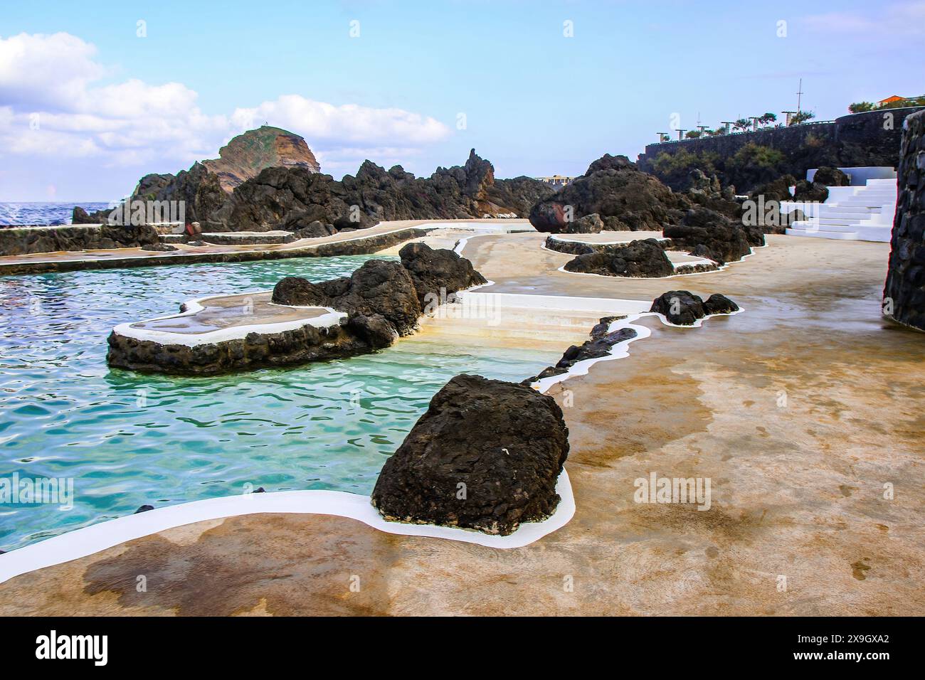 Piscinas Naturais (natural pools) of Porto Moniz among lava rocks on ...