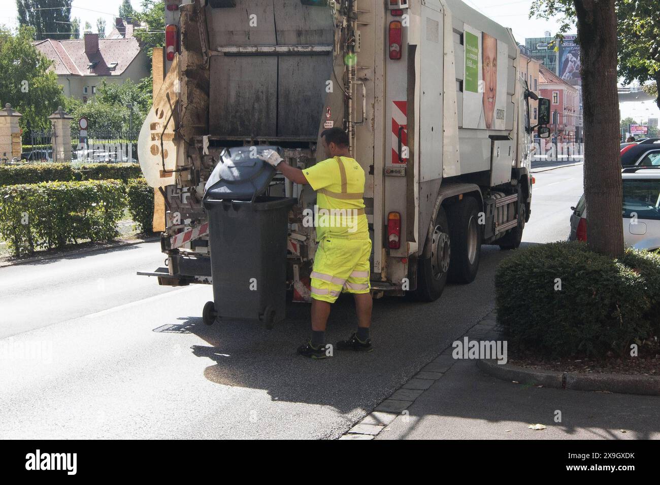 a garbage at the waste collection, waste separation and recycling ...