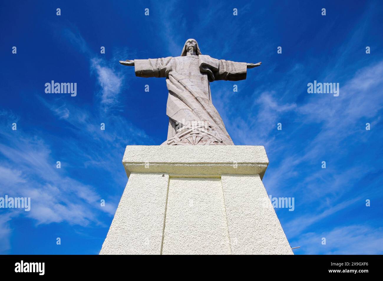 Statue of Jesus Christ on the Cape of Garajau named "Christ the King ...