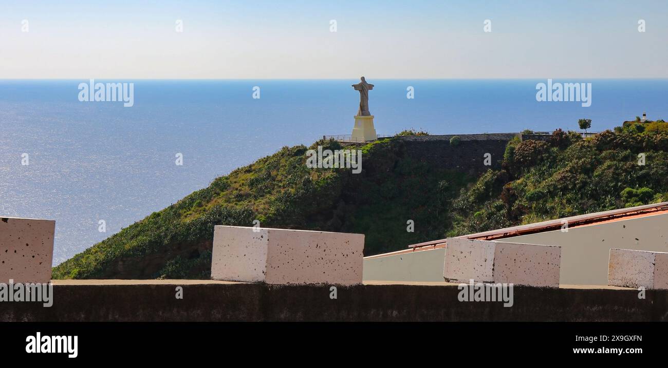 Statue of Jesus Christ on the Cape of Garajau named "Christ the King ...