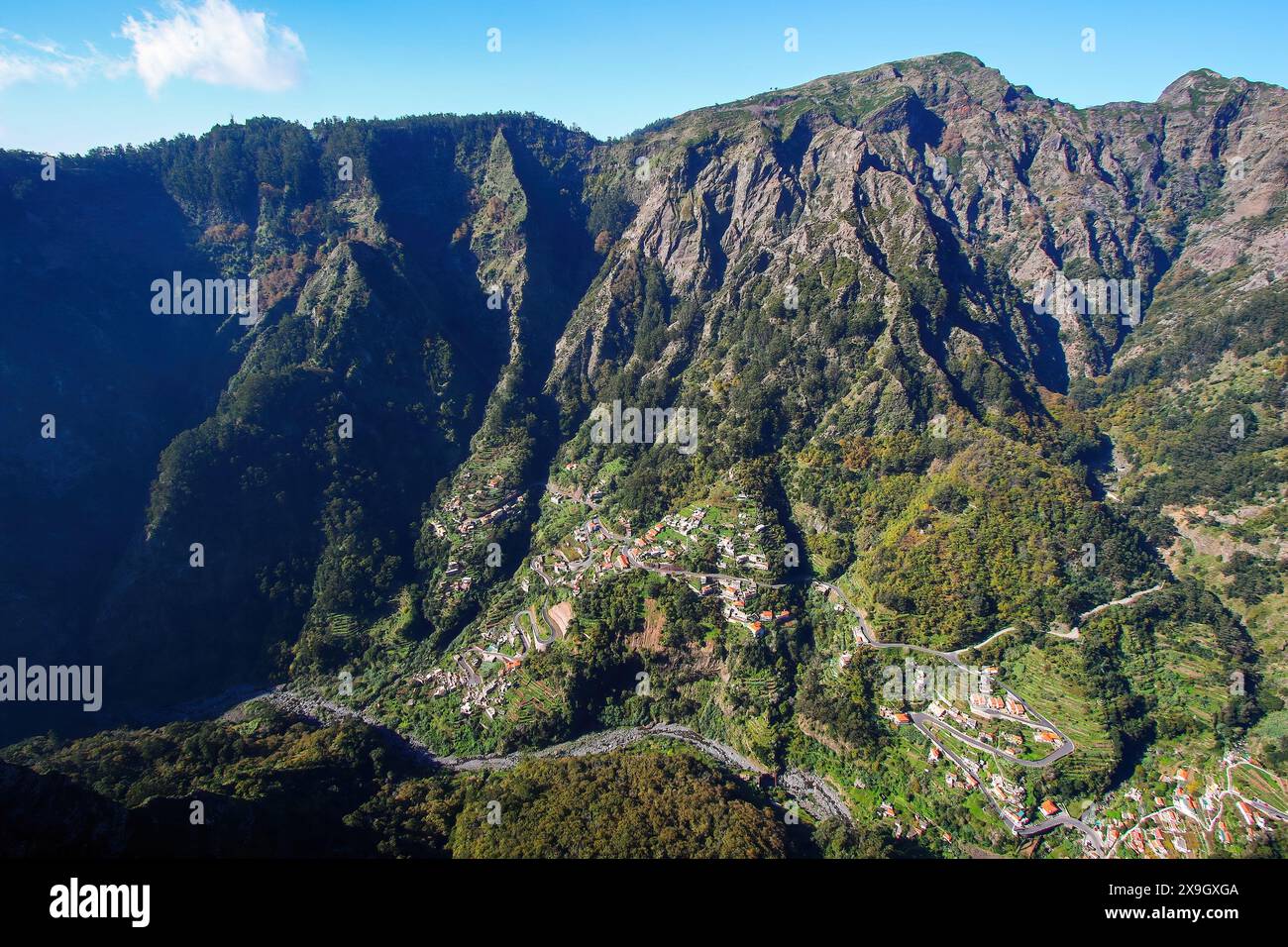 View of the village of Curral das Freiras (Corral of the Nuns) from the ...