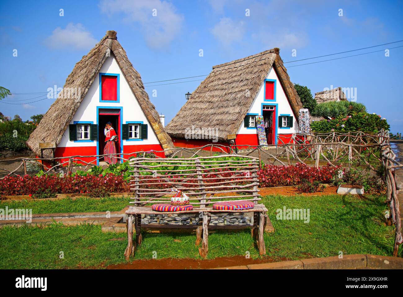 Traditional rural Madeirense farmhouse in Santana, built during the ...