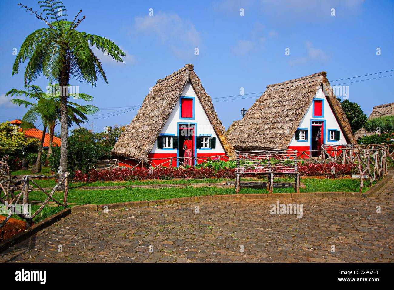 Traditional rural Madeirense farmhouse in Santana, built during the ...
