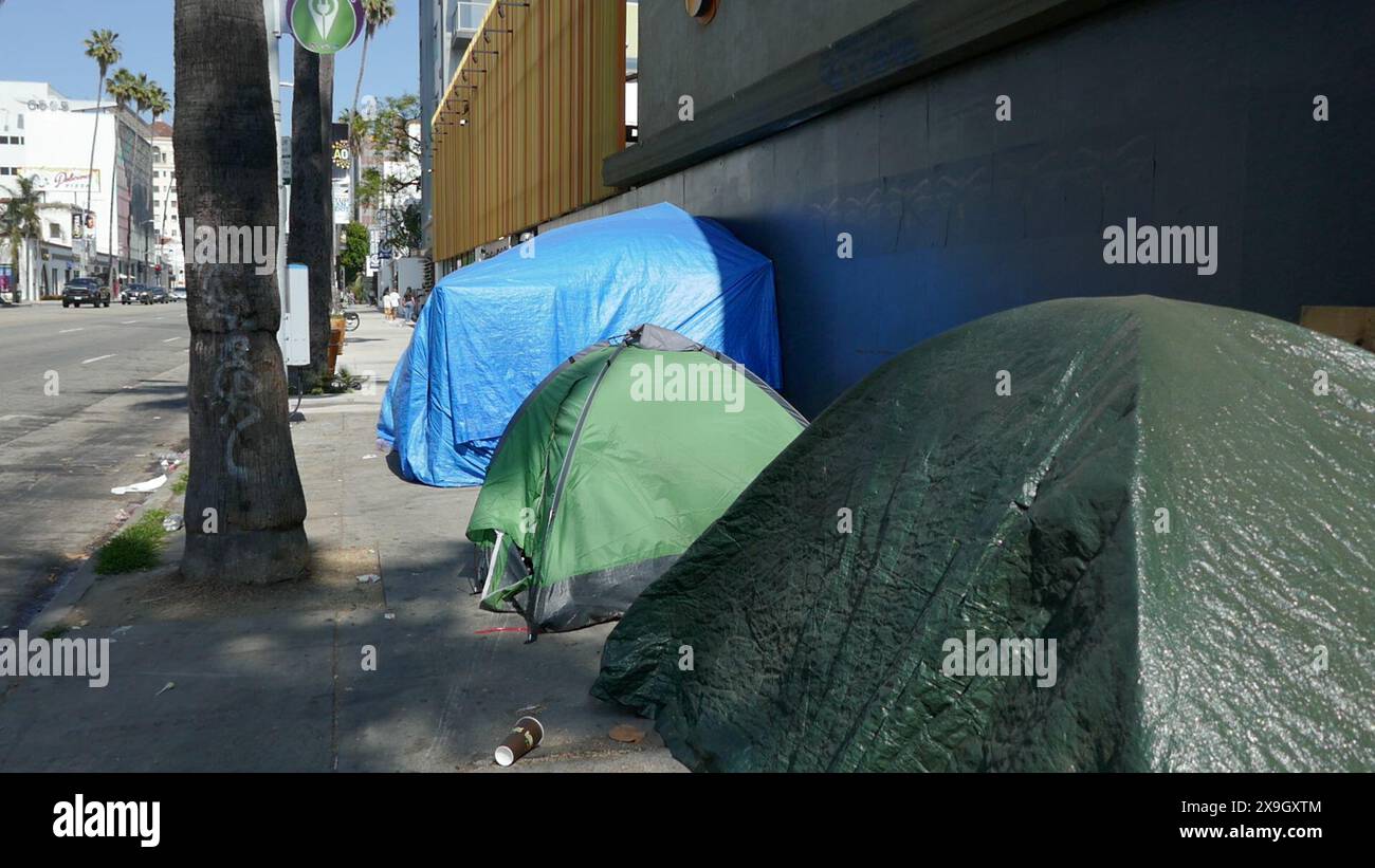 Los Angeles, California, USA 30th May 2024 Homeless Tents Camps at ...