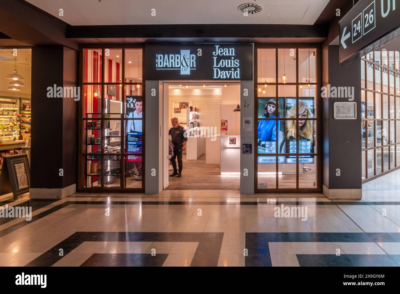 Turin, Italy - May 10, 2024: The Barber and Co and Jean Louis David ...