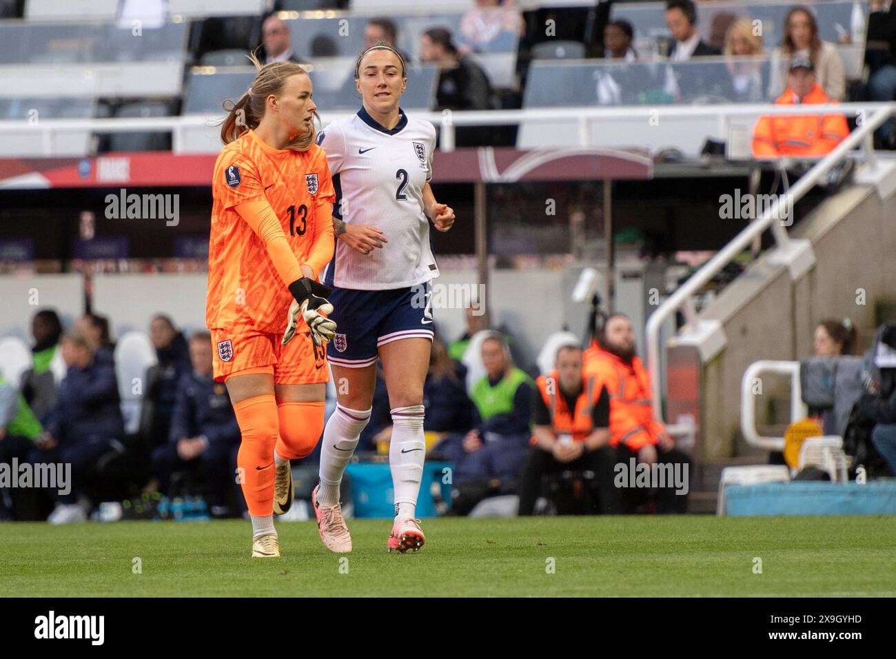 England Goalkeeper Hannah Hampton replaces Mary Earps during the UEFA ...