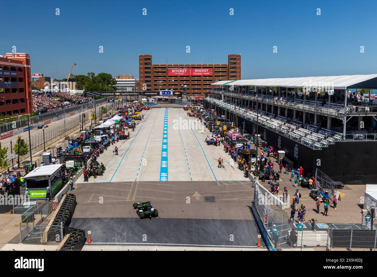 May 31st, 2024: Cars are worked on on pit road during practice session ...