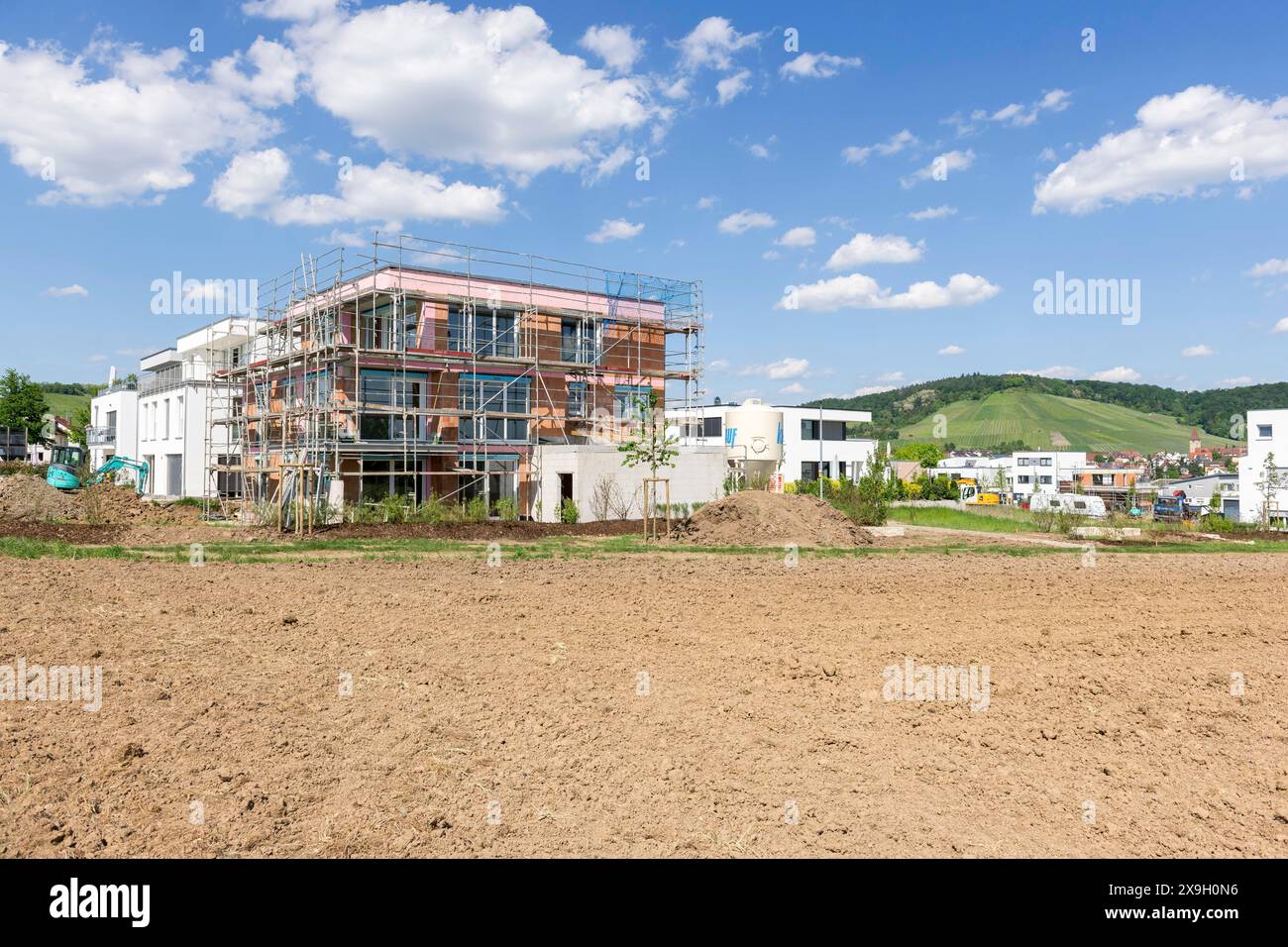 Residential construction, new construction, new development area ...