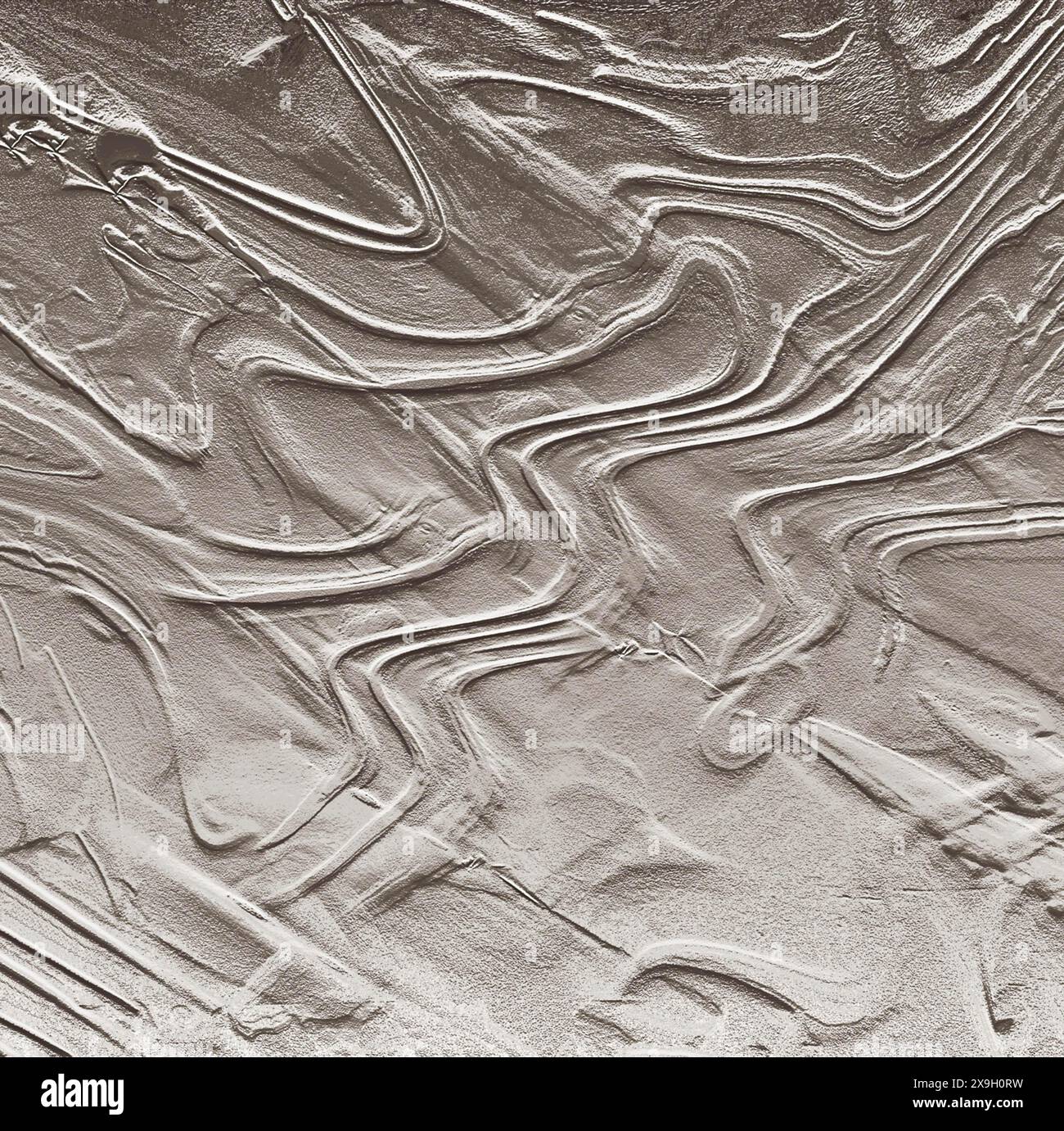 Abstract pattern with wavy lines and texture in beige sand Stock Photo ...