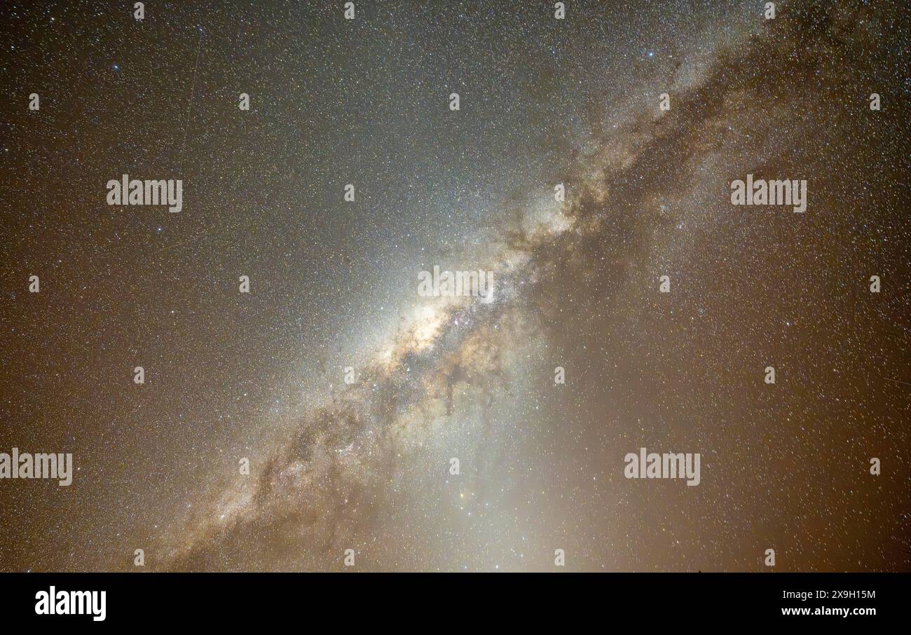 Starry sky with the Milky Way, astrophotography, Namibia Stock Photo ...