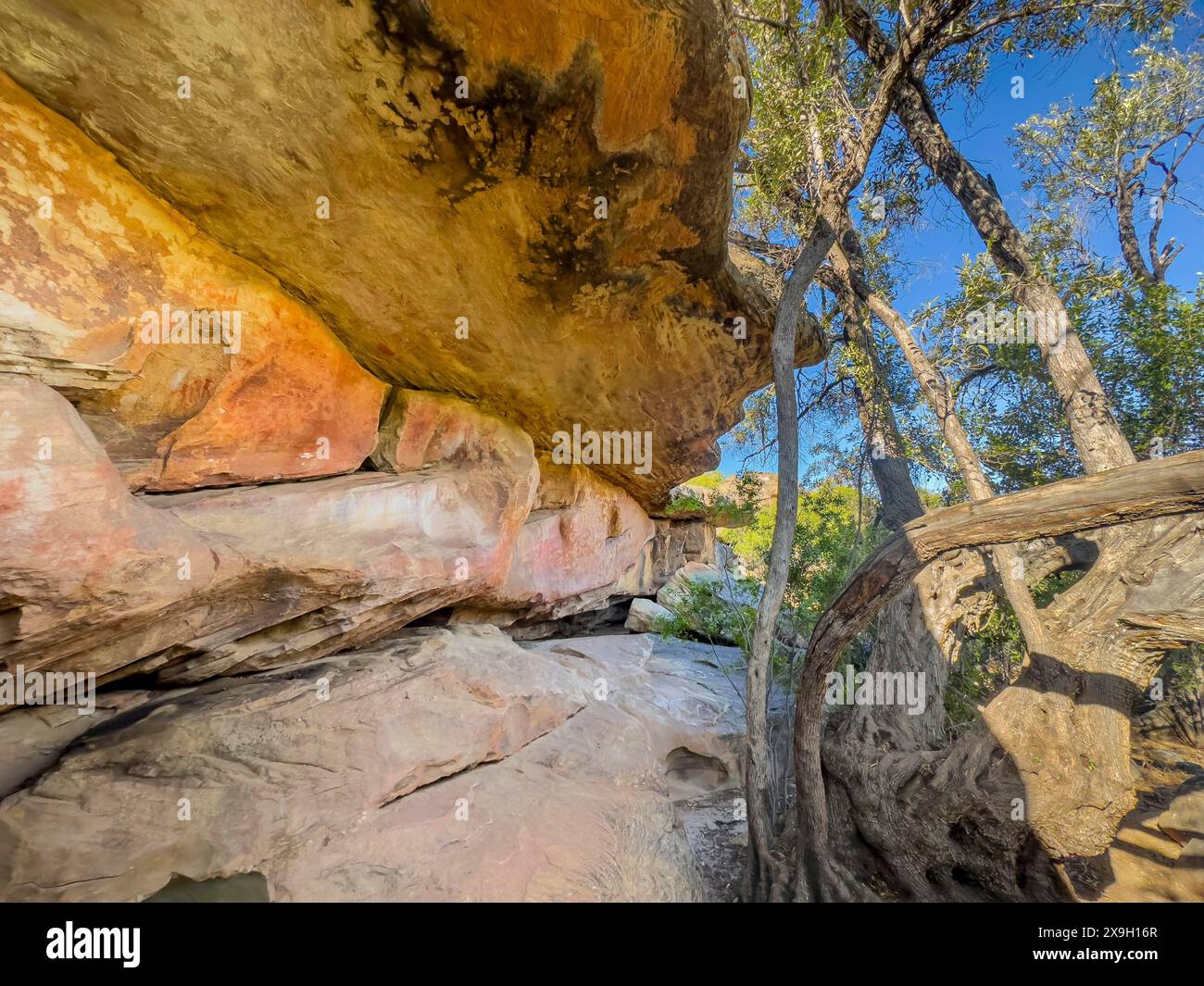 Hiking trail Sevilla Art Rock Trail, dry landscape with rock formations ...