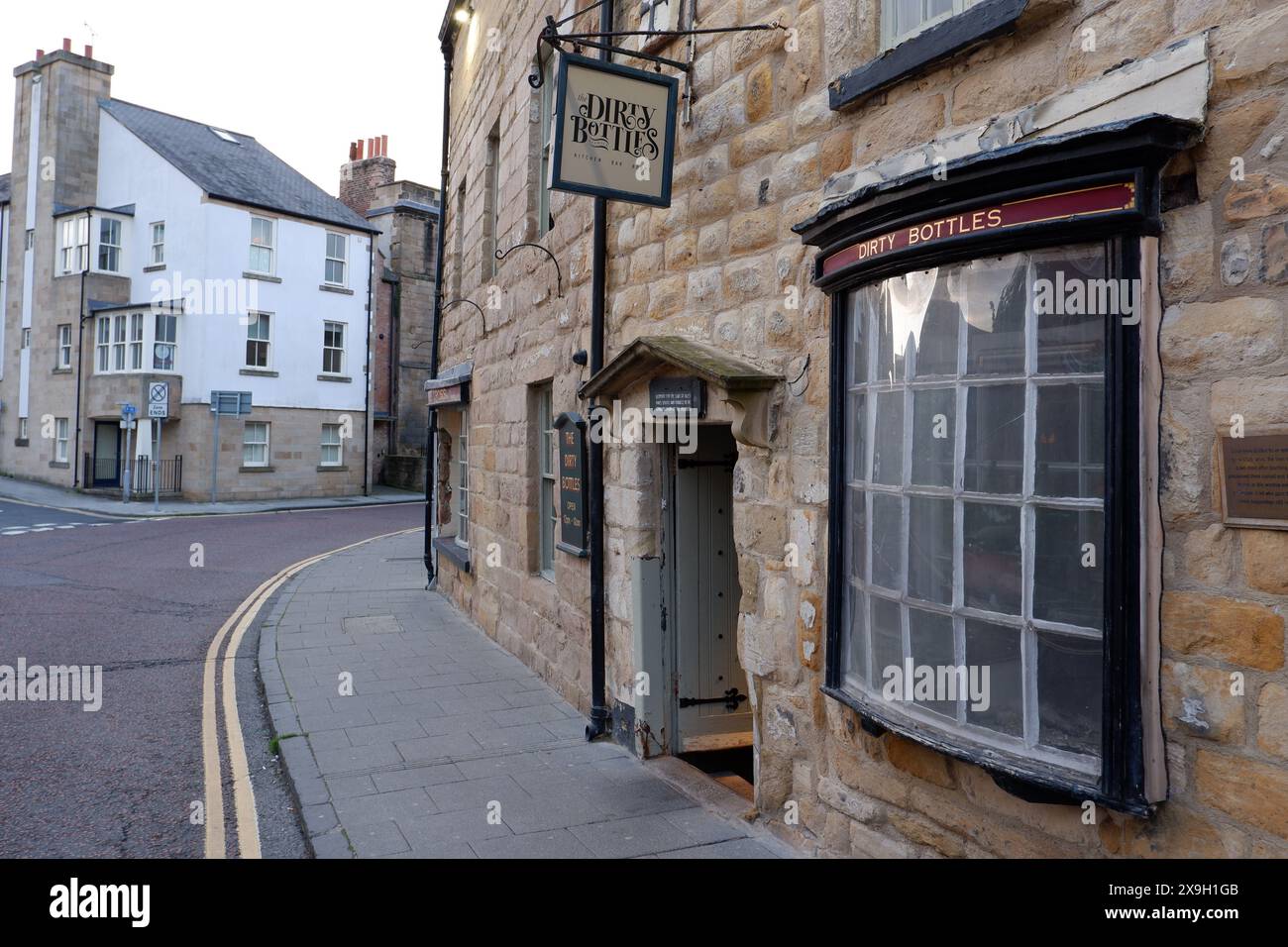 The Dirty Bottles pub in Alnwick, Northumberland. The bottles in the ...