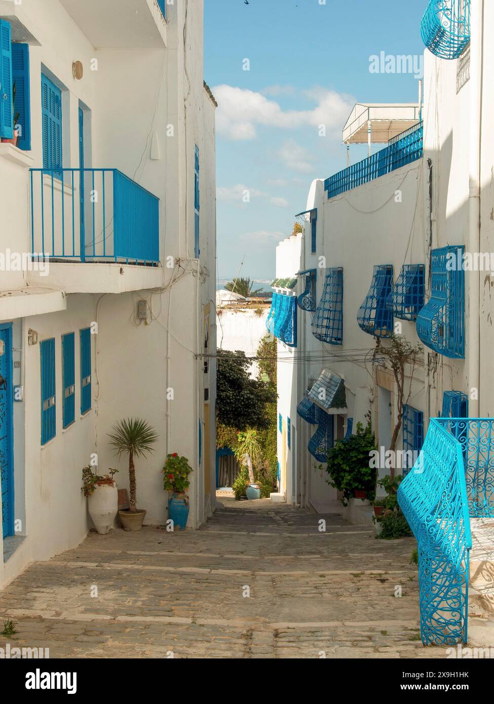 Modern white houses narrow hi-res stock photography and images - Alamy