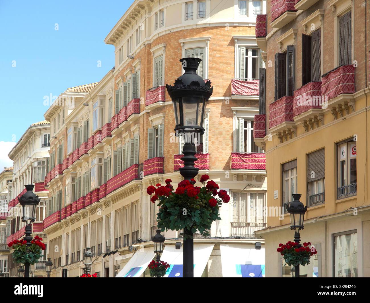Lively street scene with numerous lanterns and classical style ...