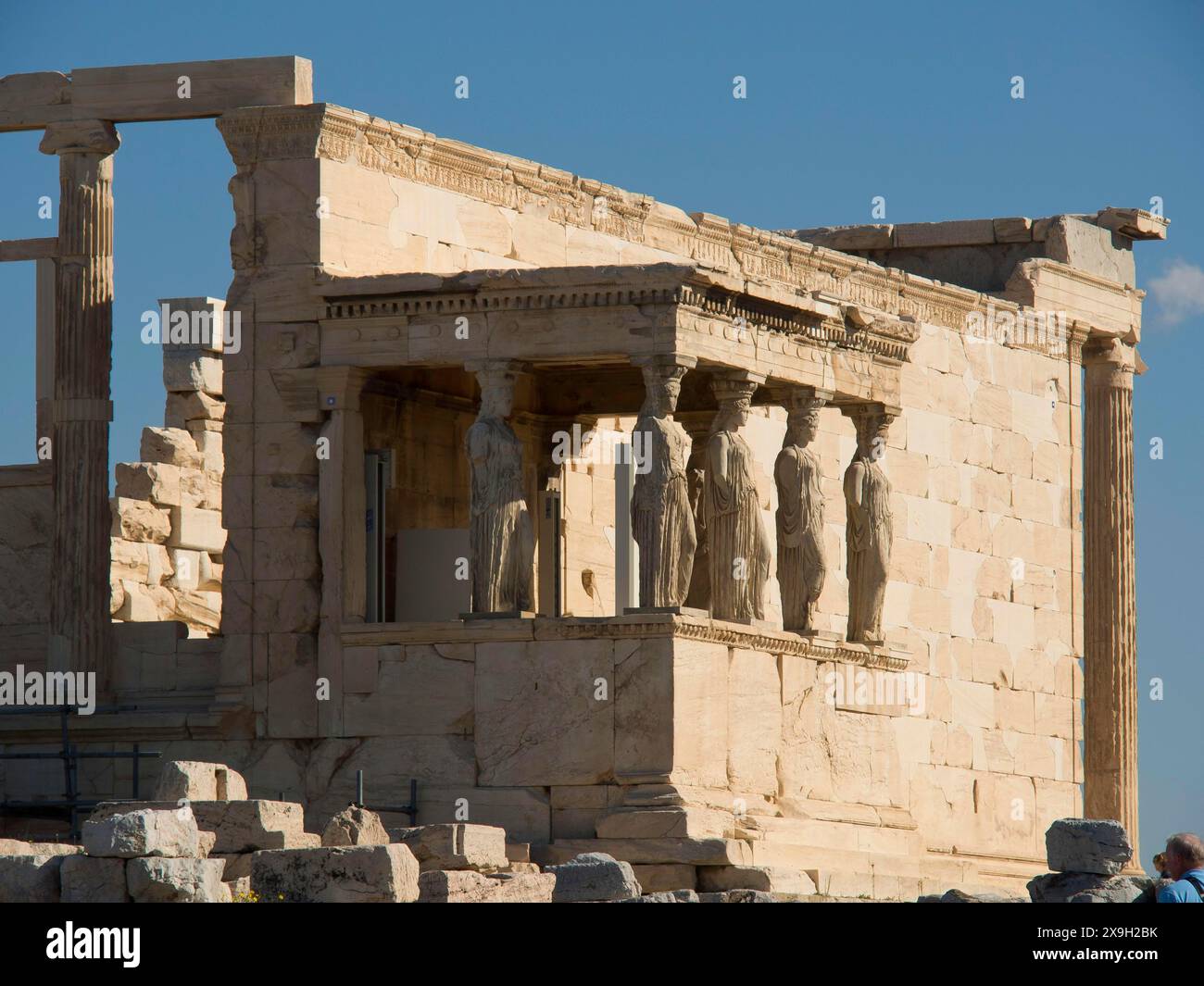 Ancient ruins with columns and sculptures, an important historical ...