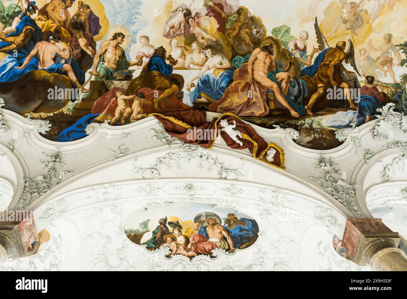 Garden Hall, fresco, ceiling painting by Tiepolo, Wuerzburg Residence ...
