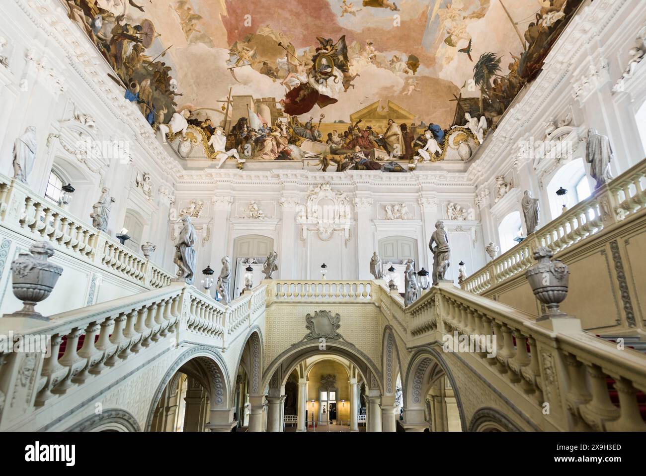 Staircase, fresco, ceiling painting by Tiepolo, Würzburg Residence ...