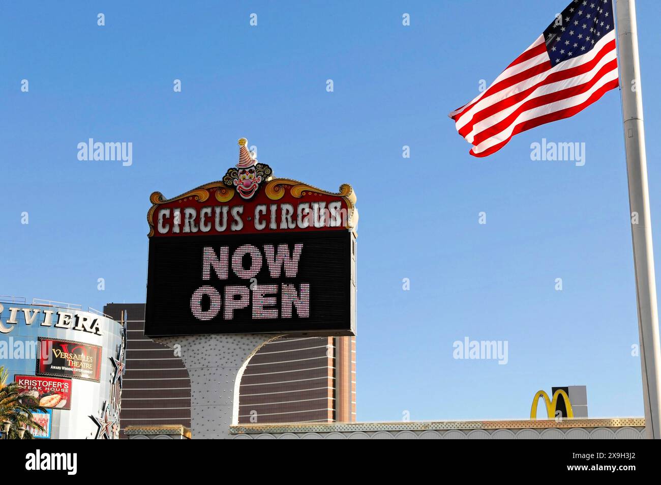 Las Vegas, Nevada, USA, North America, Sign for the Circus Circus Hotel ...