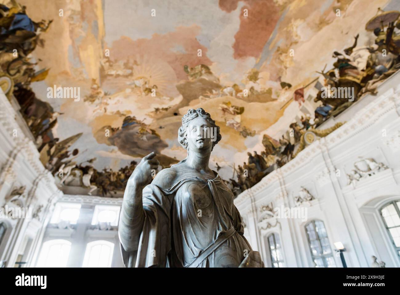 Staircase, fresco, ceiling painting by Tiepolo, Wuerzburg Residence ...