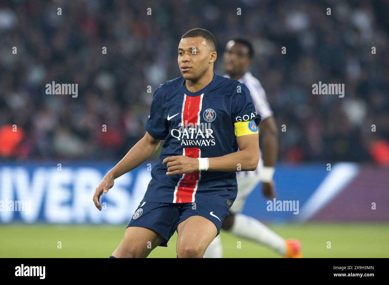 Football match, captain Kylian MBAPPE' Paris St. Germain with captain's ...