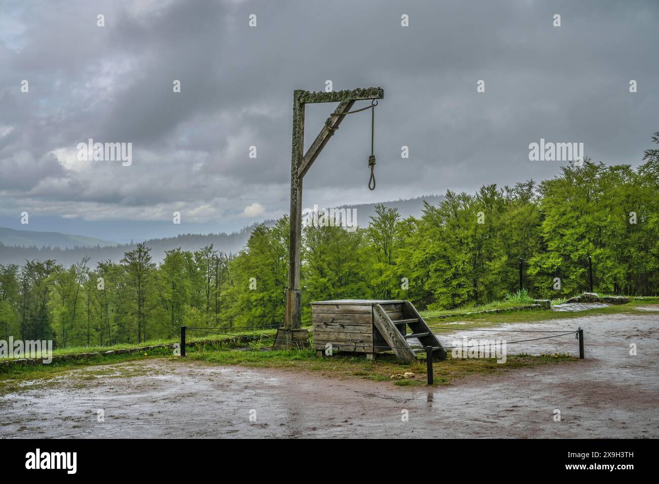 Gallows, Struthof concentration camp, Natzweiler, Alsace, France Stock ...