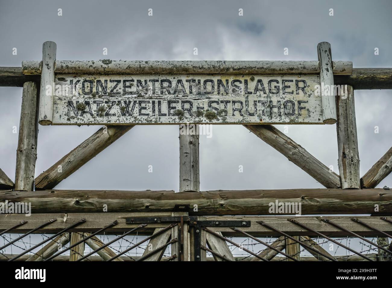 Entrance gate, Struthof concentration camp, Natzweiler, Alsace, France ...