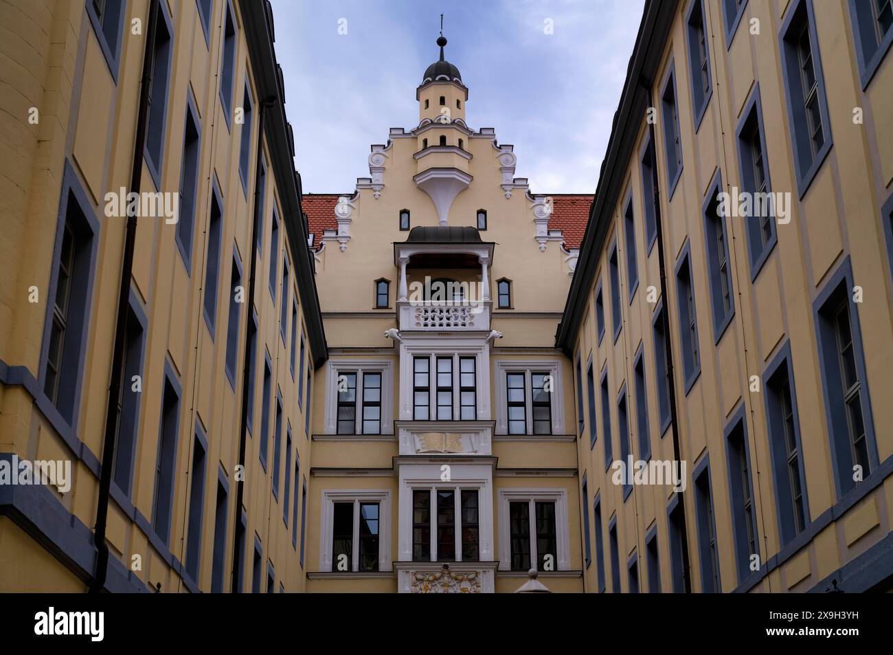 Historic building complex Hotel Barthels Hof, shopping arcade, shopping ...