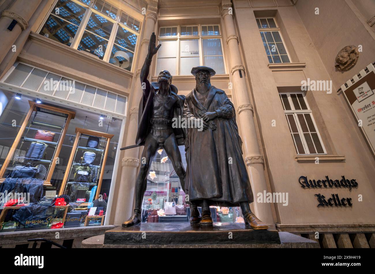 Group of figures, Auerbach's Cellar scene from Goethe's Faust, Mephisto ...