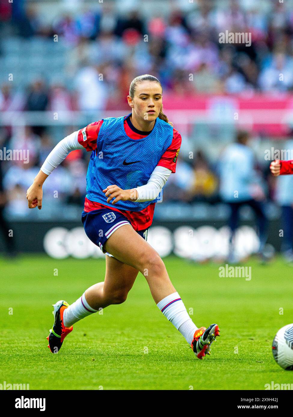 St James Park Stadium, UK. 31st May, 2024. Grace Clinton for England ...
