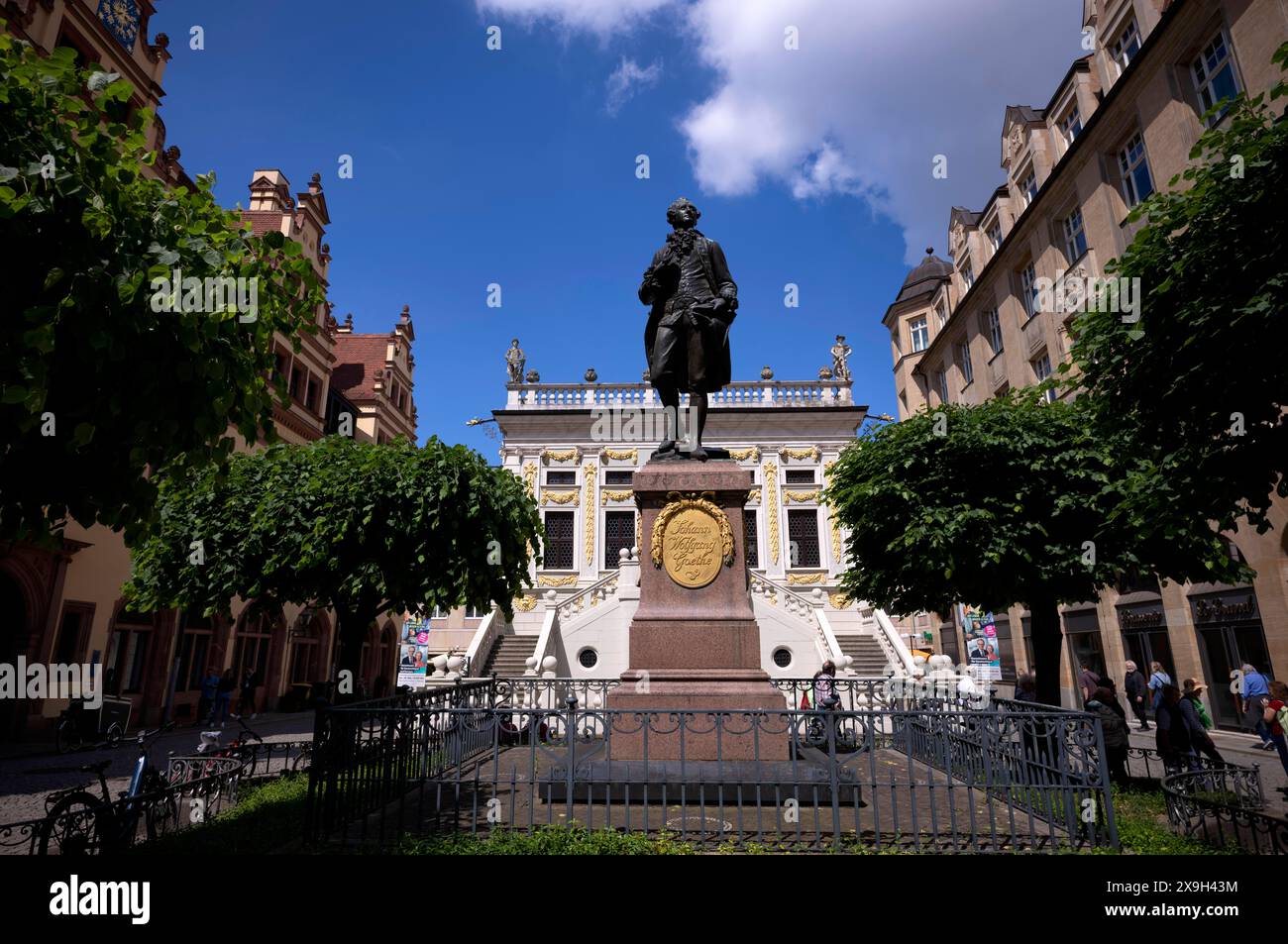 Statue, Monument to Johann Wolfgang von Goethe, Goethe monument, in ...