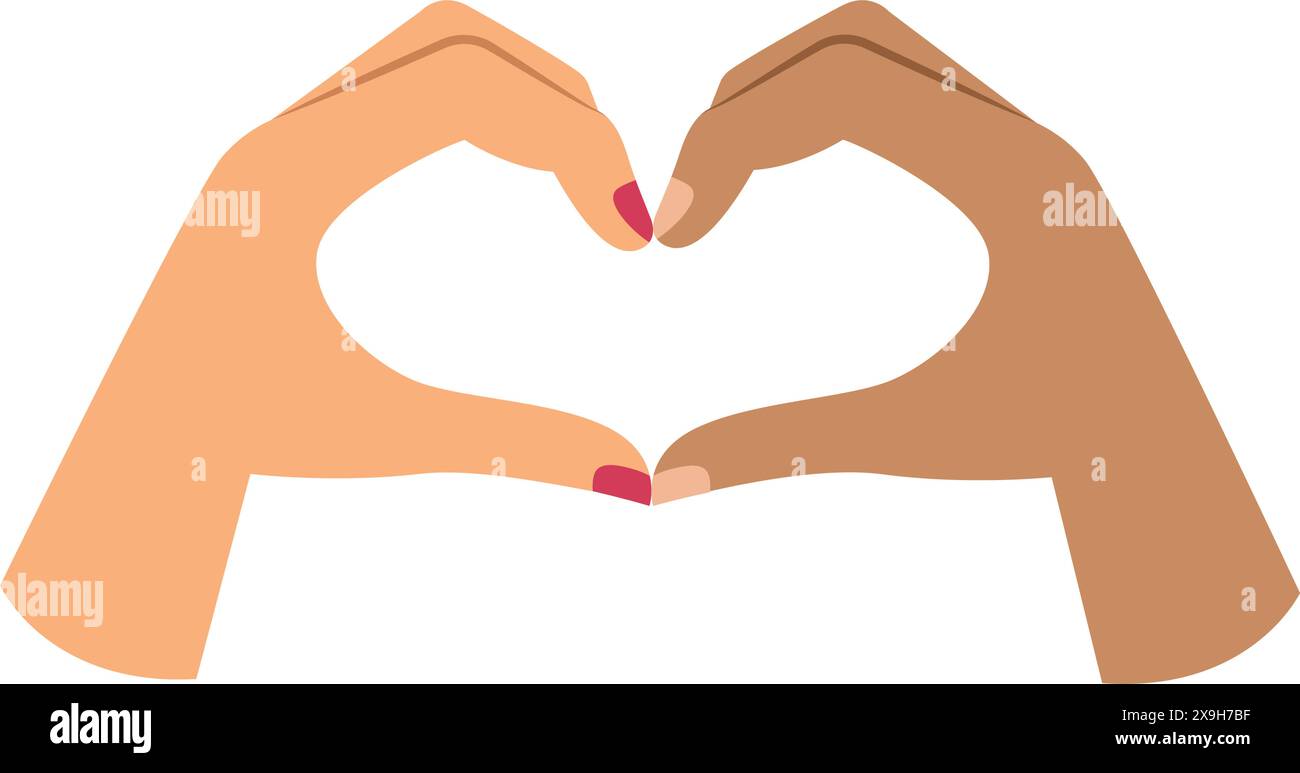 Young people making heart shape Cut Out Stock Images & Pictures - Alamy