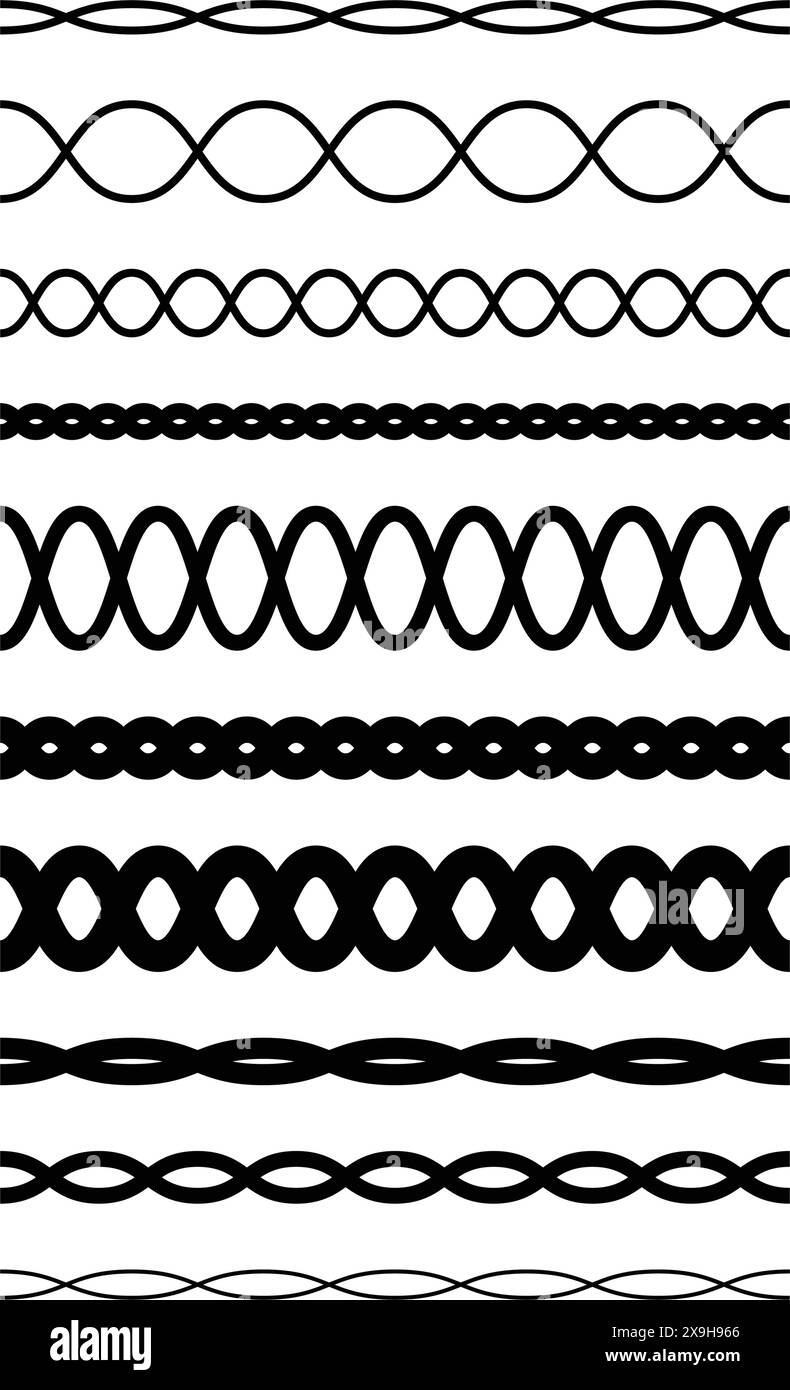 Wave pattern ruler Stock Vector Images - Alamy